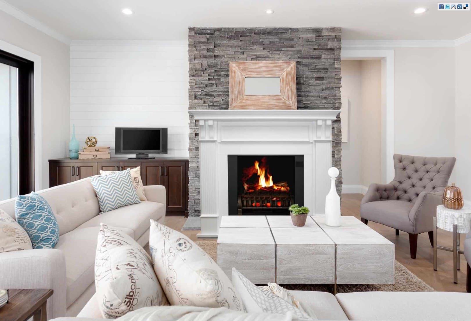 Large Electric Fireplace with Mantel [Trinity Model] - MagikFlame