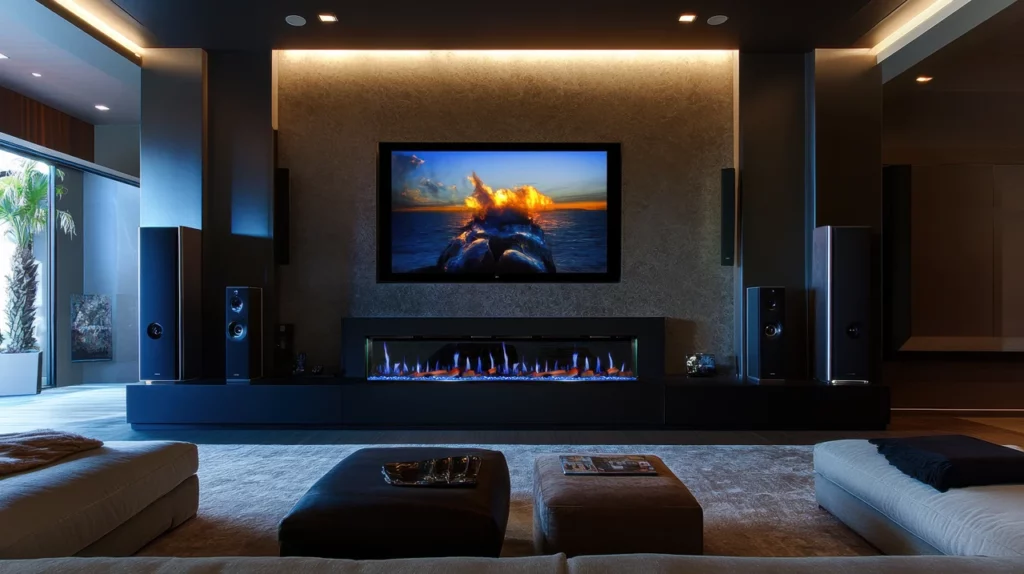Under tv electric fireplace store